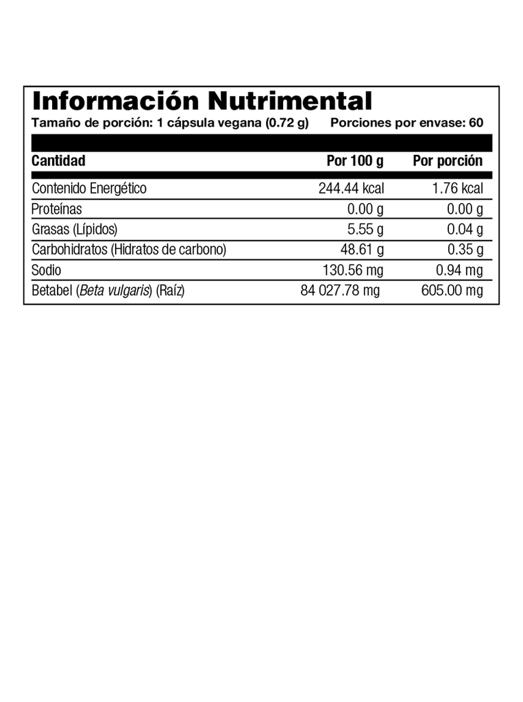 Solaray Beet (betabel) 605 mg / 60 cápsulas – FreshVitamins